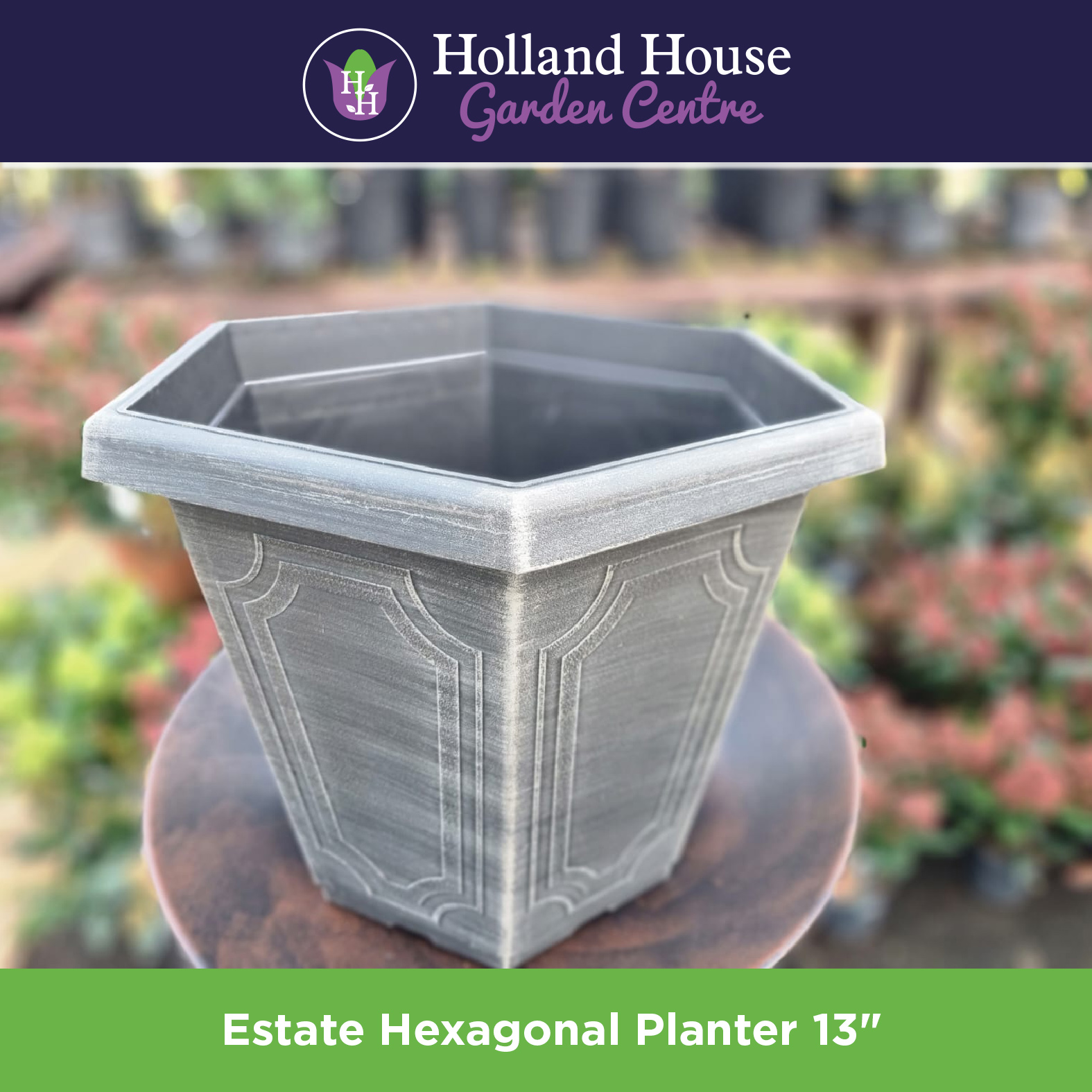 Estate Hexagonal Planter 13 Inch - Holland House Garden Centre Preston