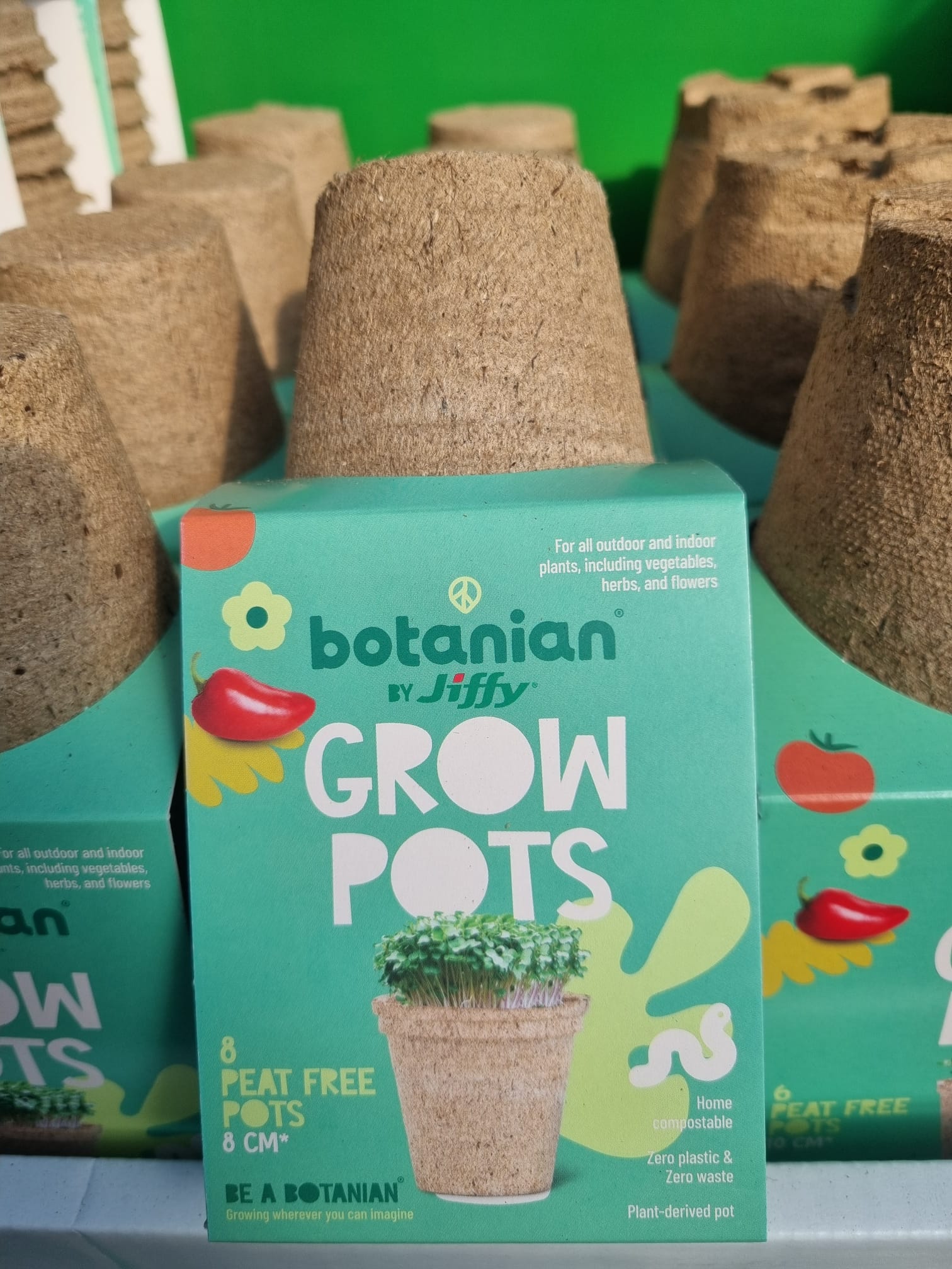 Jiffy grow pots 8 x 8cm peat free pots - Holland House Garden Centre ...