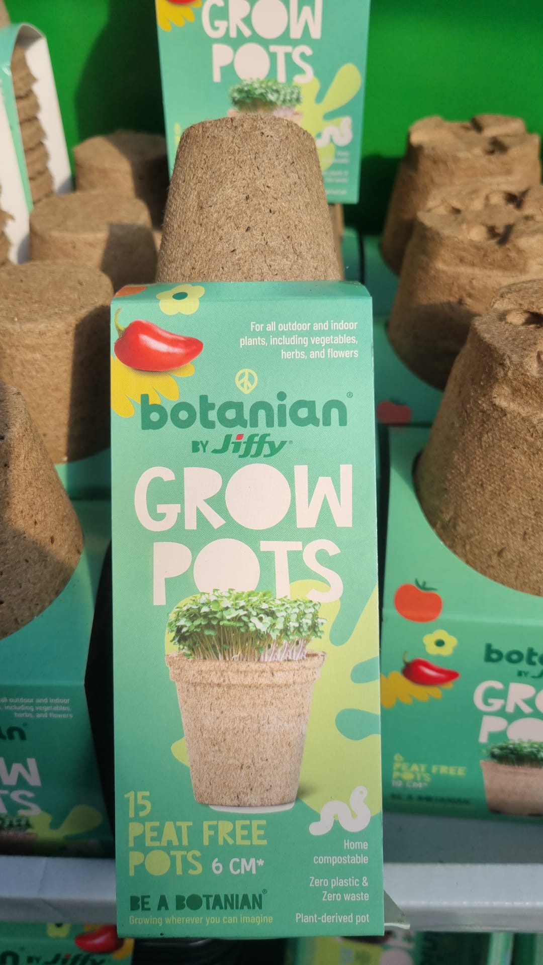 Jiffy grow pots15 x 6cm peat free pots - Holland House Garden Centre ...