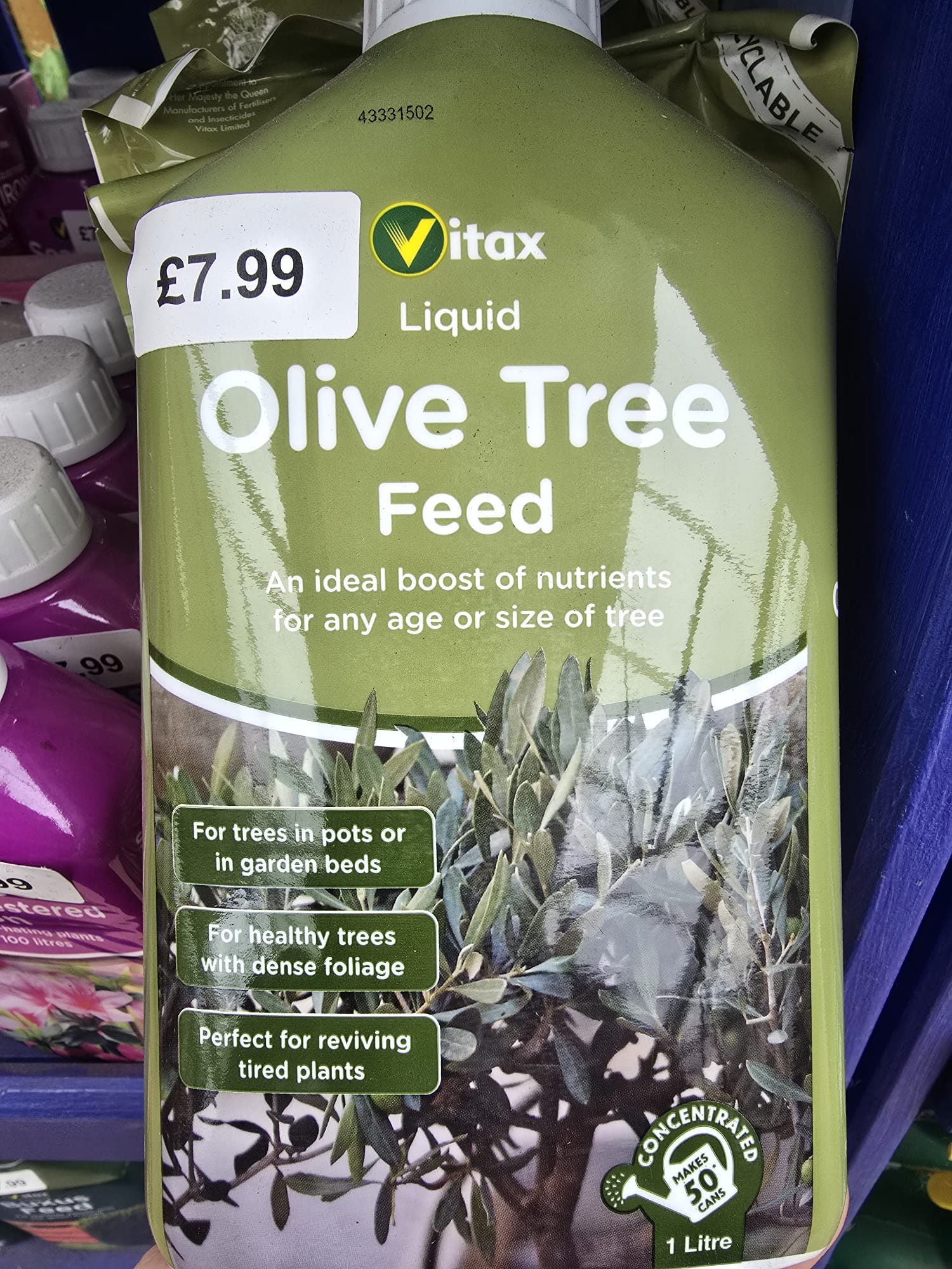 Vitax liquid olive feed 1ltr £7.99 - Holland House Garden Centre Preston