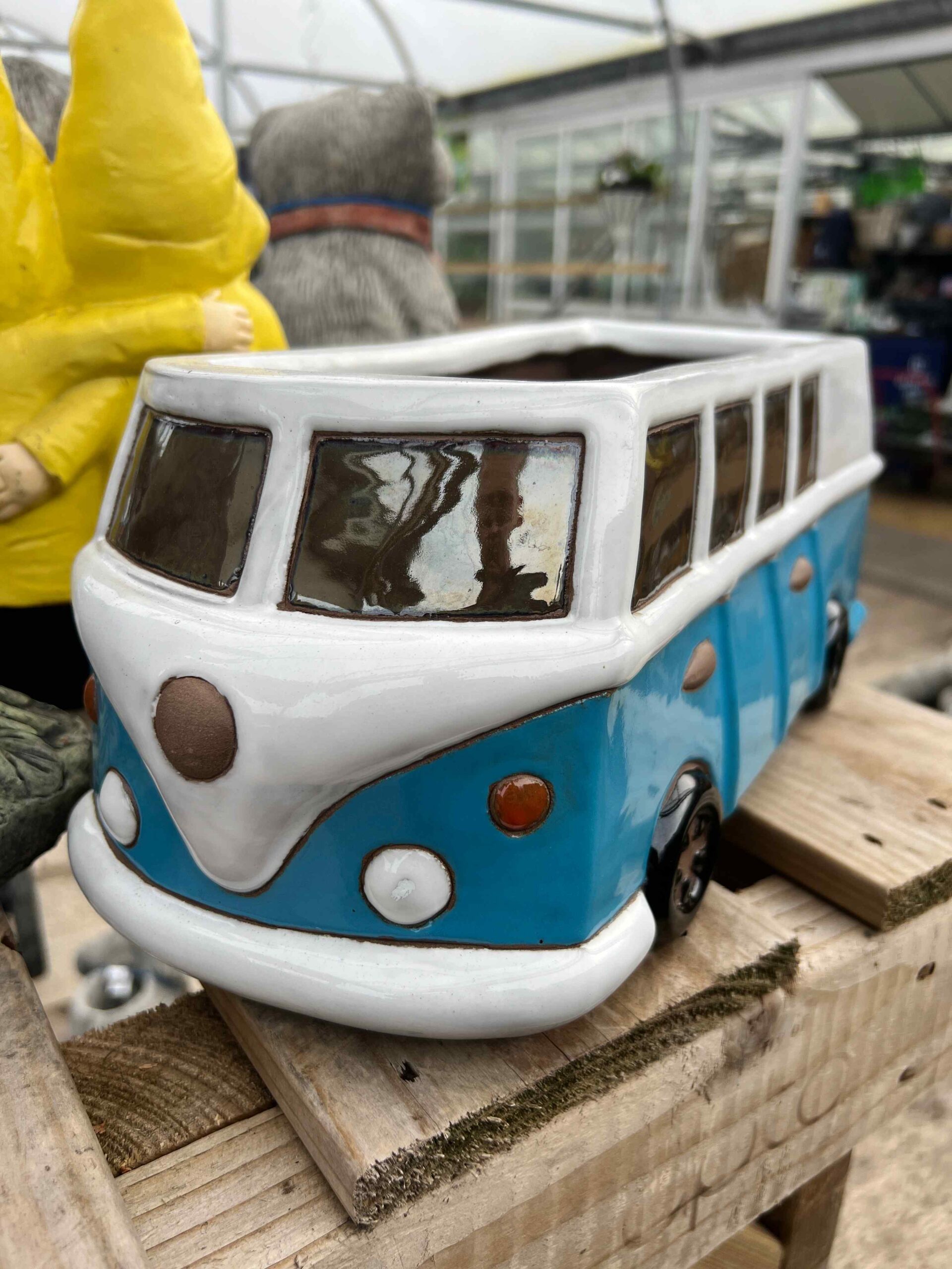 Glazed Camper Van Planter - Holland House Garden Centre Preston